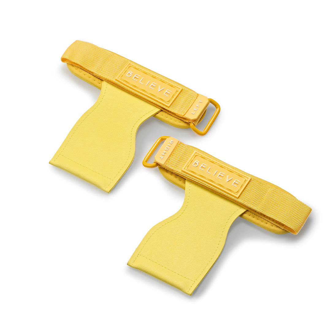 Yellow Lifting Grips – Kim French Fitness