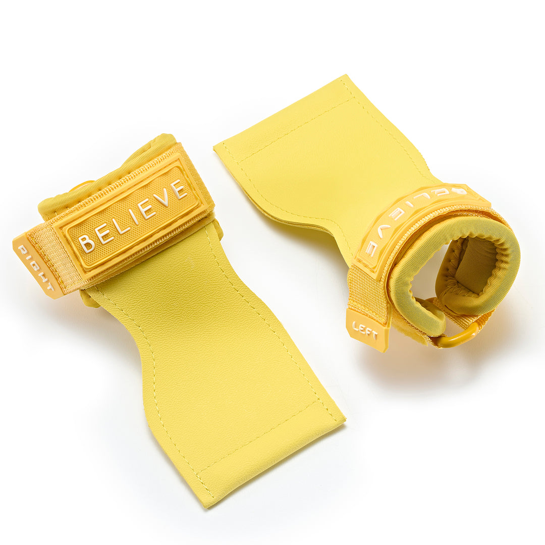Yellow Lifting Grips – Kim French Fitness